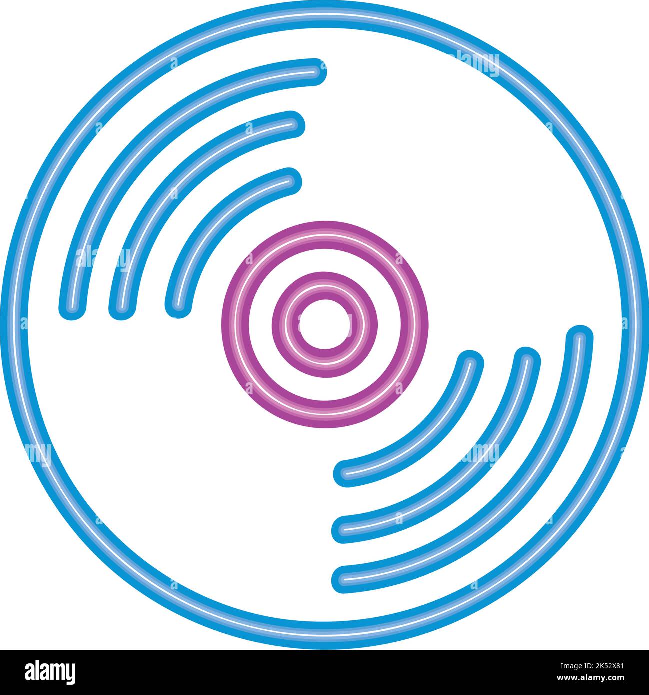 disk music neon light icon Stock Vector Image & Art - Alamy