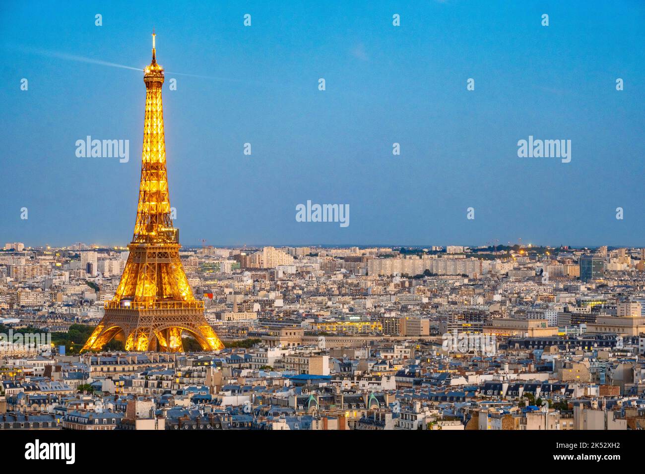 Lighting of the eiffel tower by pierre bideau hi-res stock photography ...