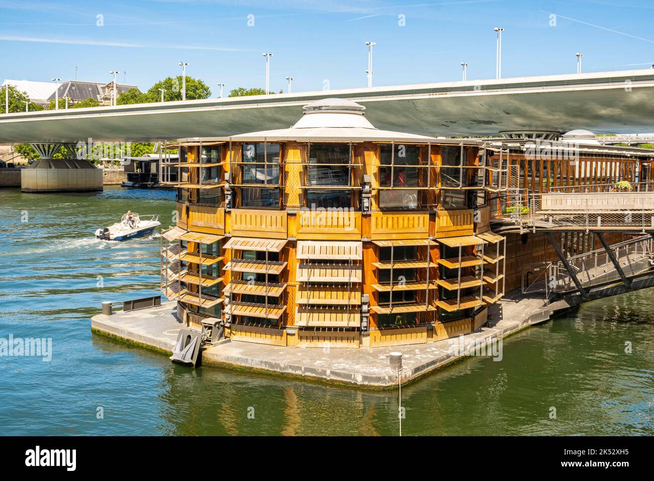 France, Paris, port of La Rapée, the Adamant, day hospital barge ...