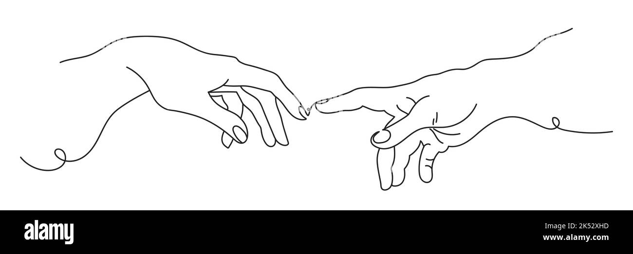 Creation of Adam abstract line art drawing Stock Vector Image & Art - Alamy
