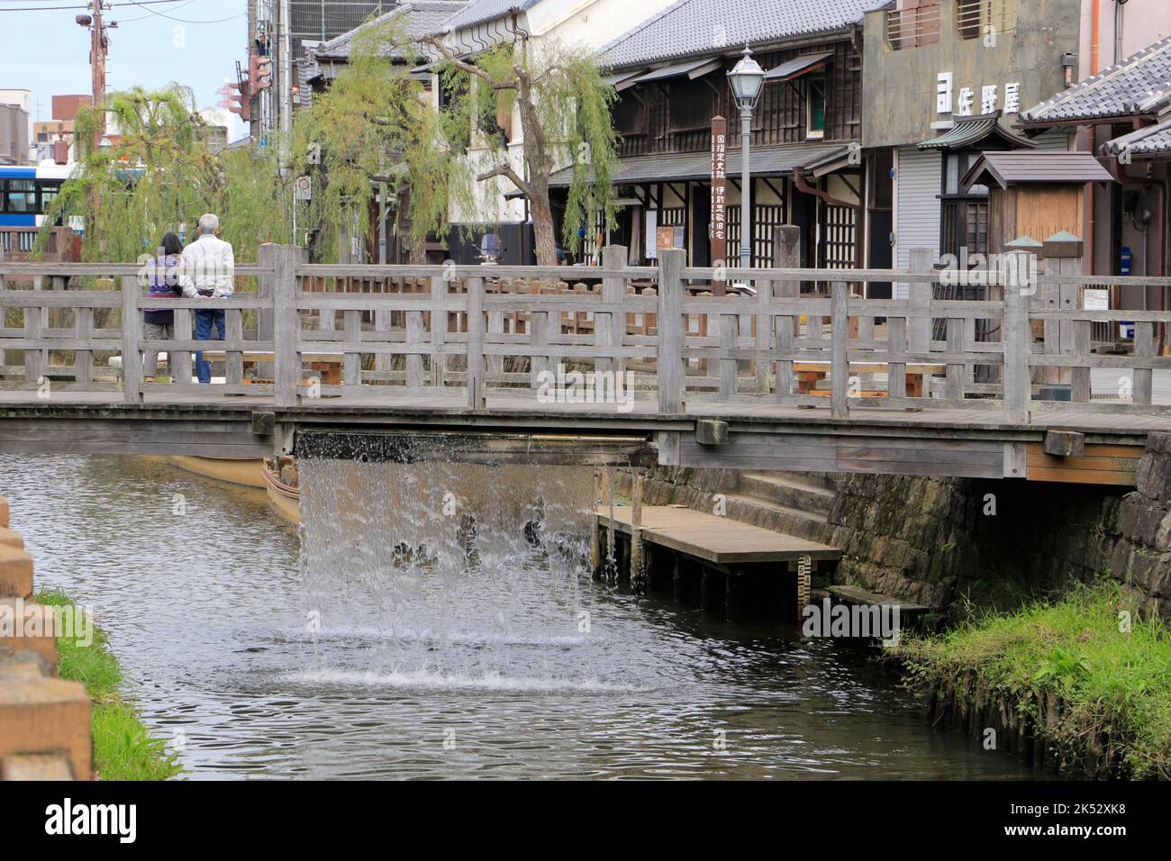 Old houses along the riverside street Katori city Chiba Japan Stock ...