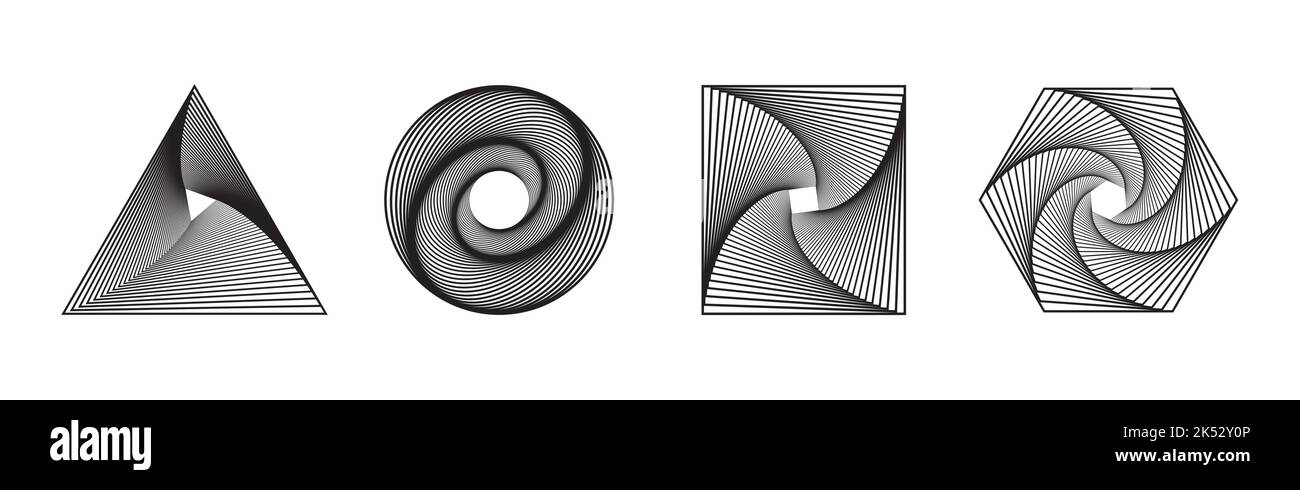 Vector futuristic mesh collection. Wavy geometric shapes of cyberspace ...