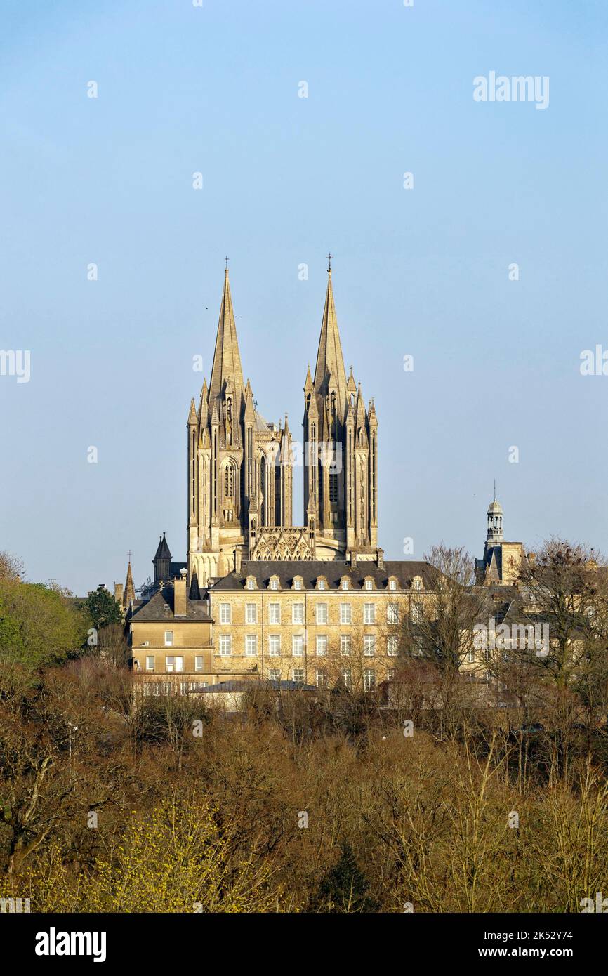 France, Manche, Cotentin Peninsula, Coutances, Notre Dame de Coutances ...