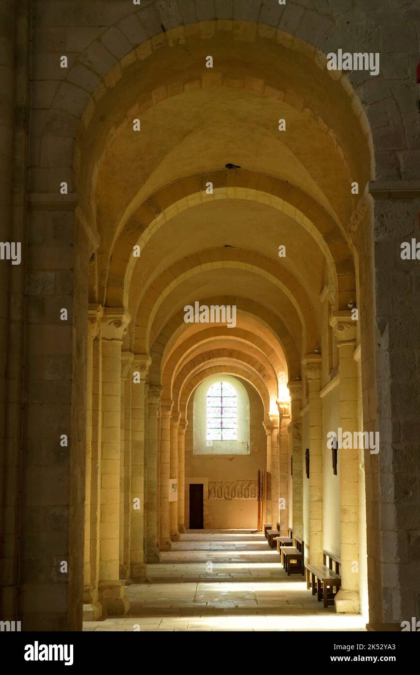 France, Manche, Cotentin Peninsula, Lessay, Sainte Trinite abbey church ...