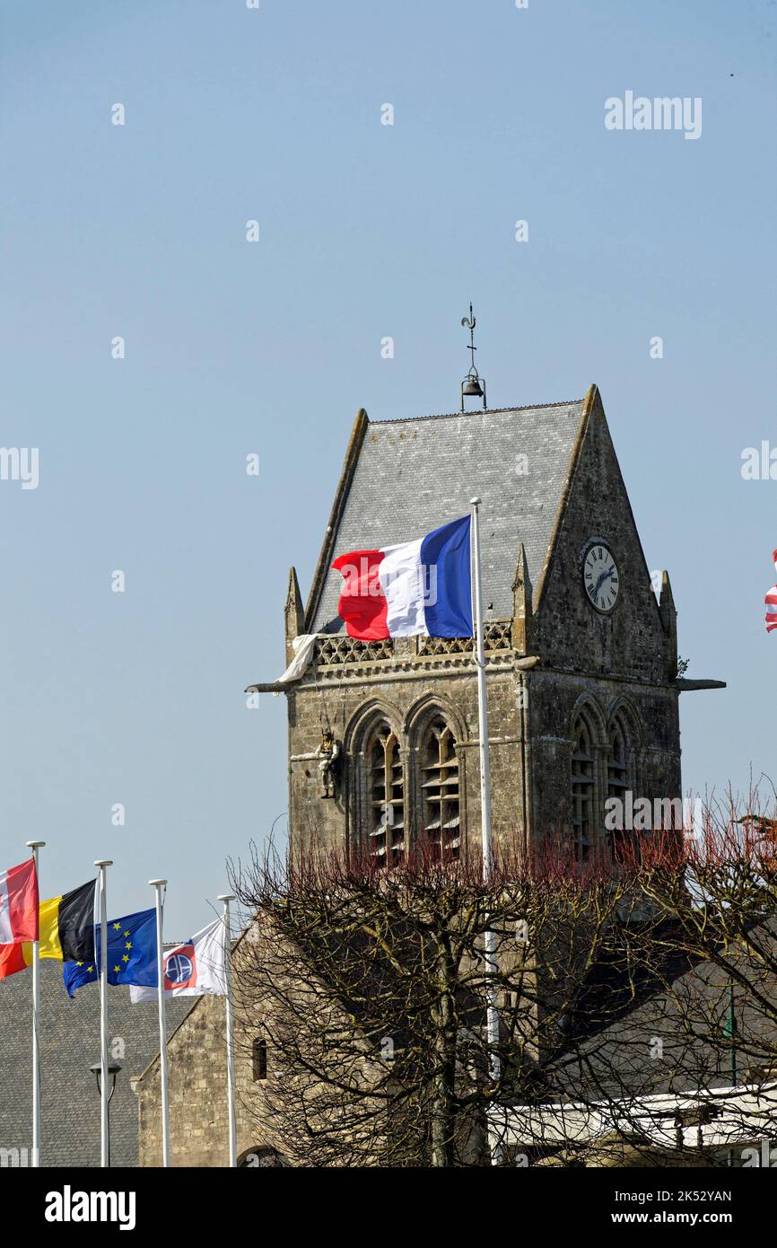France, Manche, Cotentin, Sainte Mere Eglise, one of the first communes ...