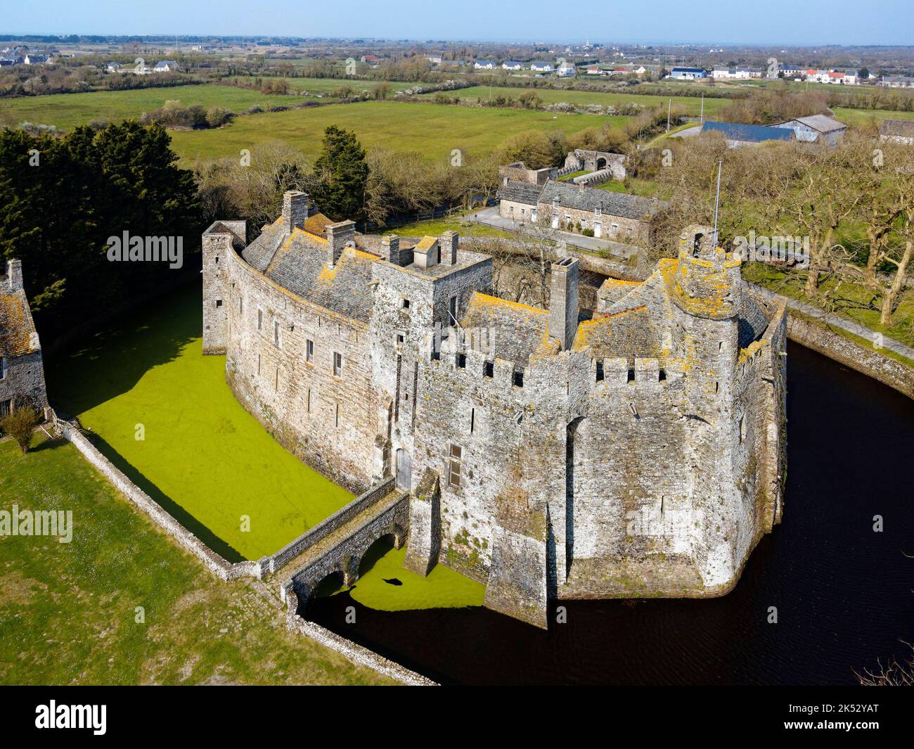 France, Manche, Cotentin, Pirou, Pirou castle, fortified castle dated ...