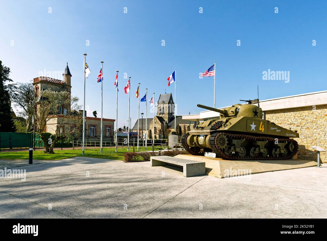 France, Manche, Cotentin, Sainte Mere Eglise, one of the first communes ...