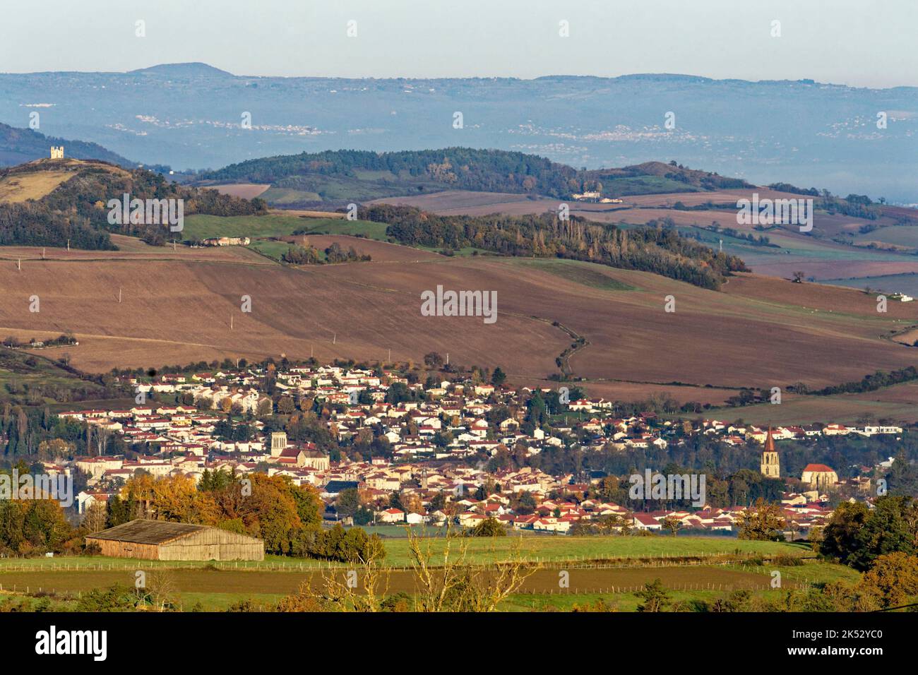 France, Livradois-Forez Regional Nature Park, Puy de Dome, Billom Stock ...