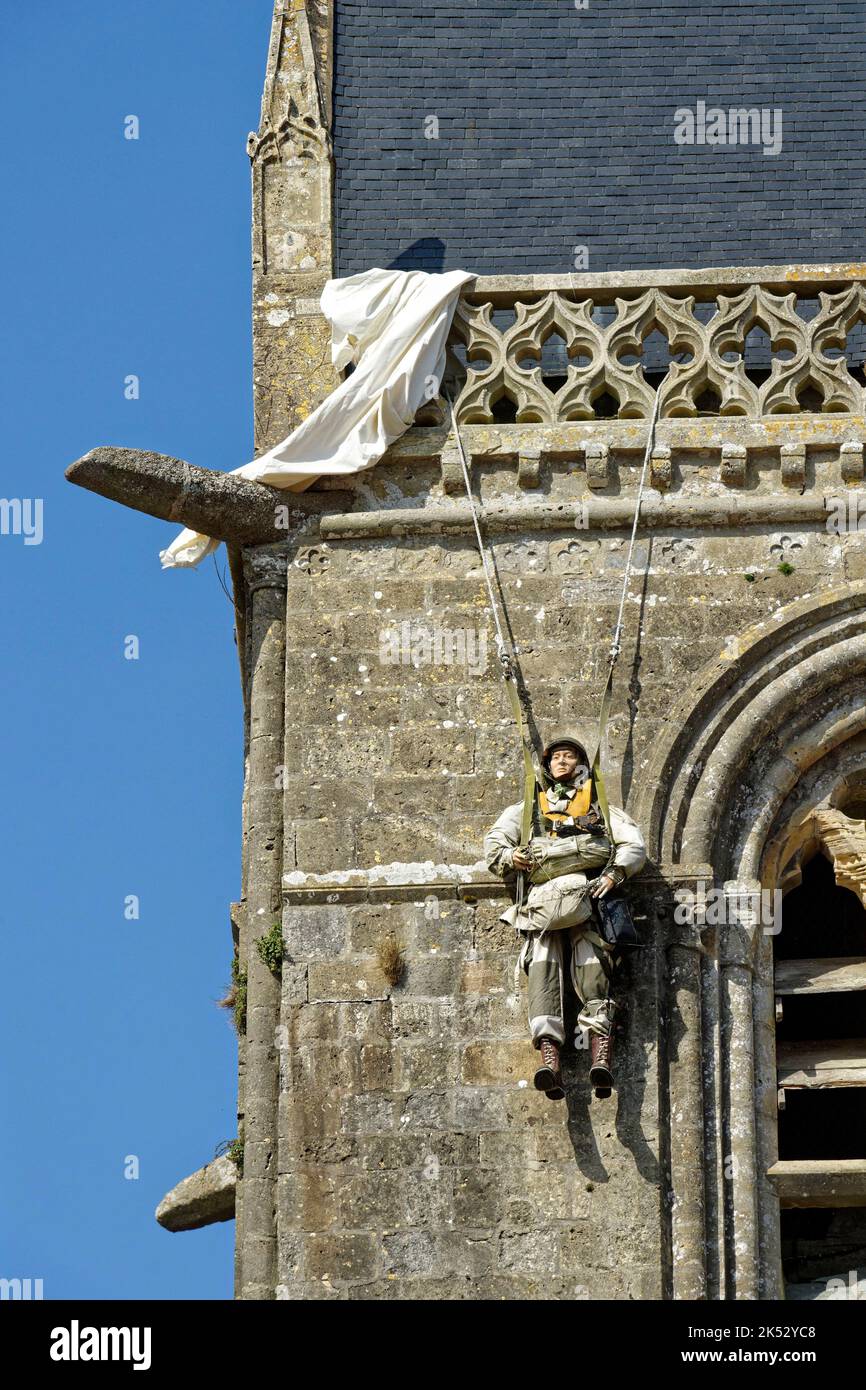 France, Manche, Cotentin, Sainte Mere Eglise, one of the first communes of France liberated on ...