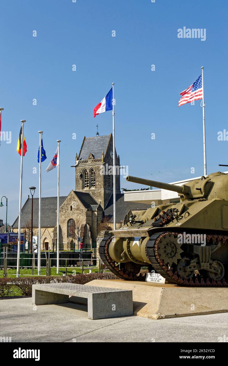 France, Manche, Cotentin, Sainte Mere Eglise, one of the first communes ...