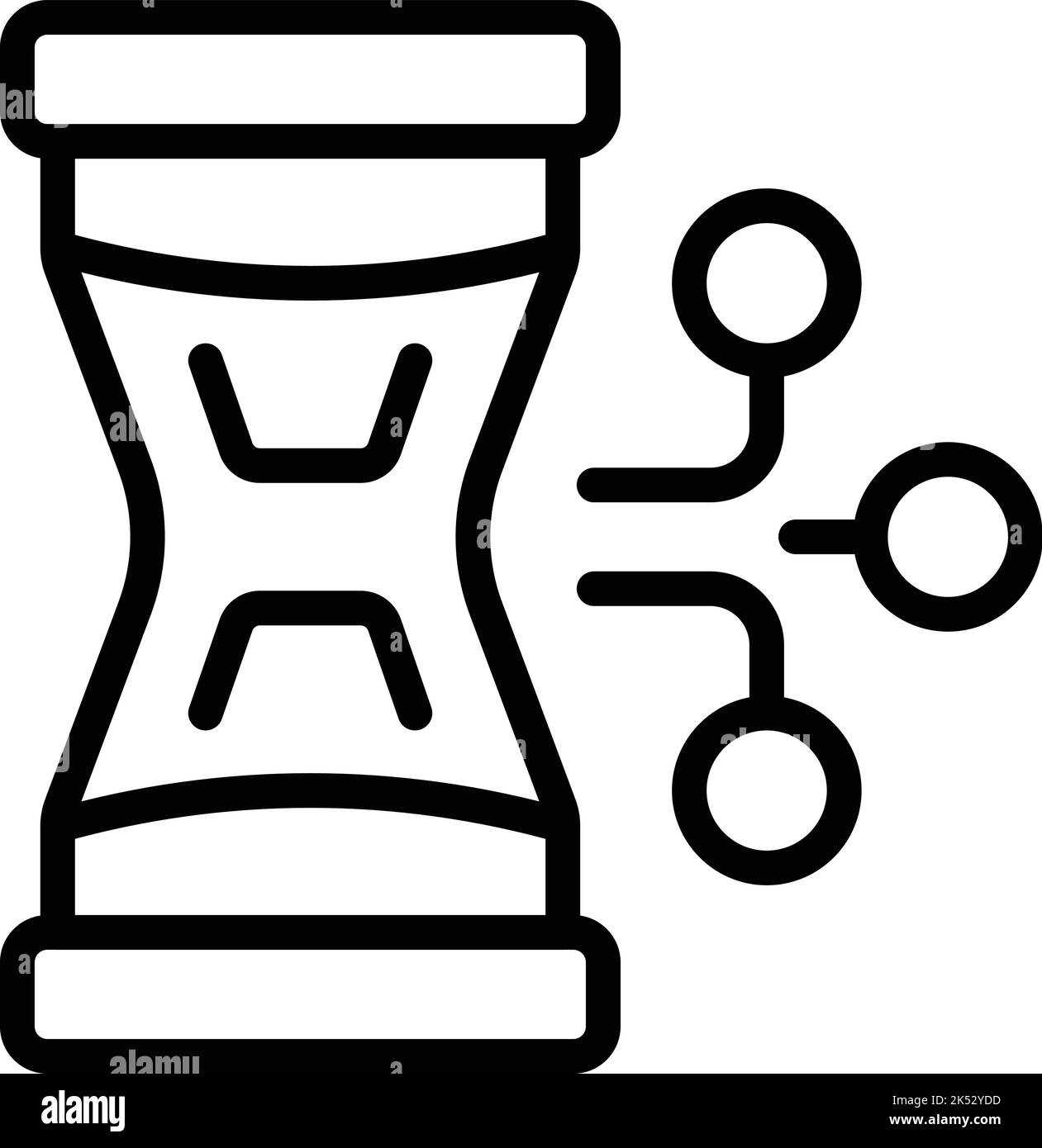 Hourglass icon outline vector. Self courage. Goal challenge Stock ...
