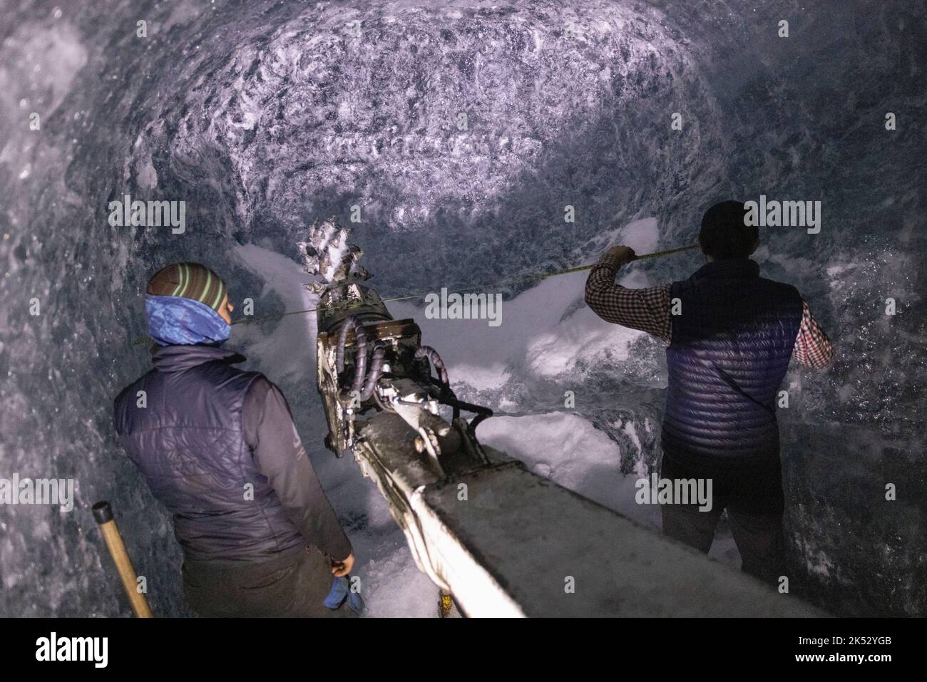 France, Haute Savoie, Chamonix-Mont-Blanc, Mer de Glace cave ...