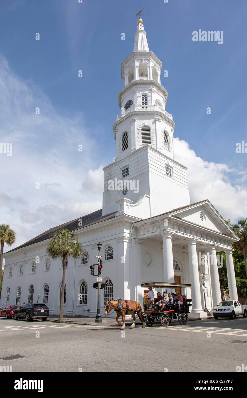 United States, South Carolina, Charleston, St michael church Stock ...