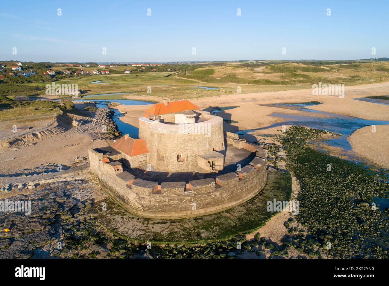 France, Pas de Calais, Ambleteuse, Fort Mahon, fort designed by Vauban ...