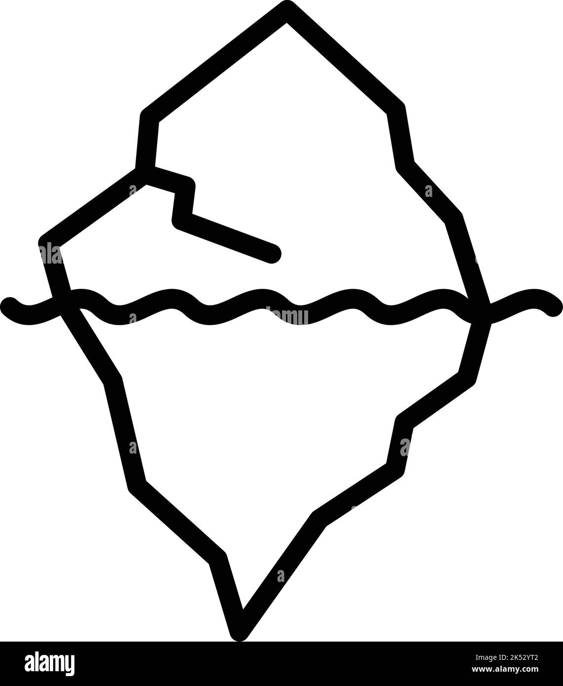 Antarctic iceberg icon outline vector. Sea water. Glacier ice Stock ...