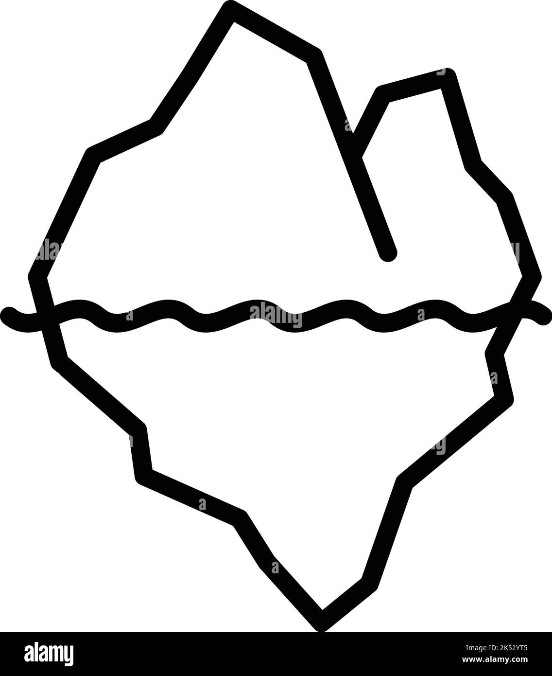 Underwater iceberg icon outline vector. Glacier sea. Ocean winter Stock ...