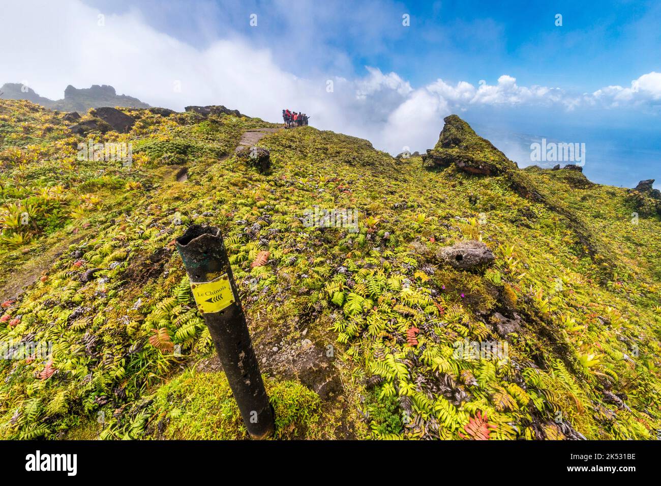 France, Caribbean, Lesser Antilles, Martinique, Morne-Rouge, at the top ...