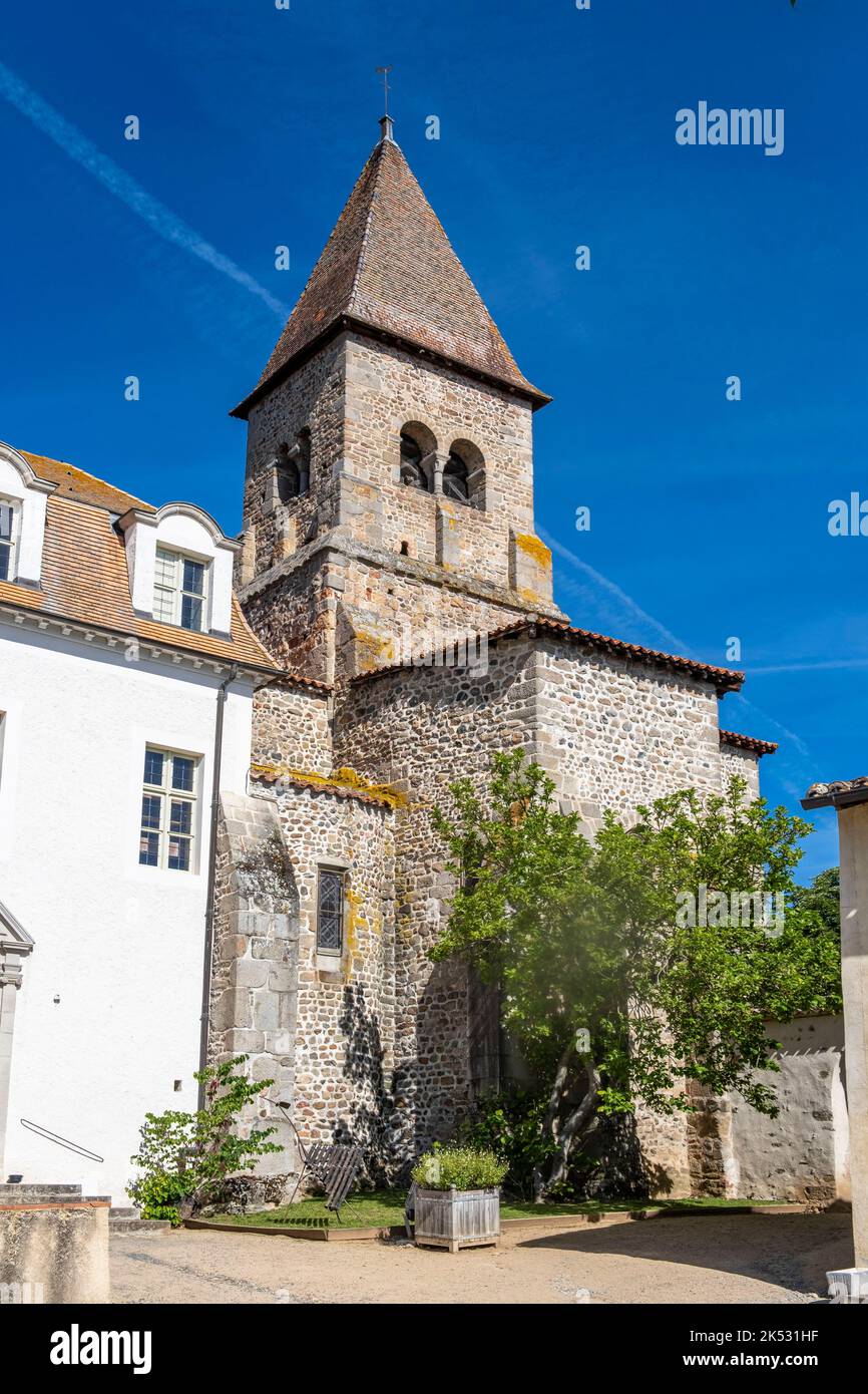 France, Loire, Pommiers en Forez in the Forez plain, the Priory of ...