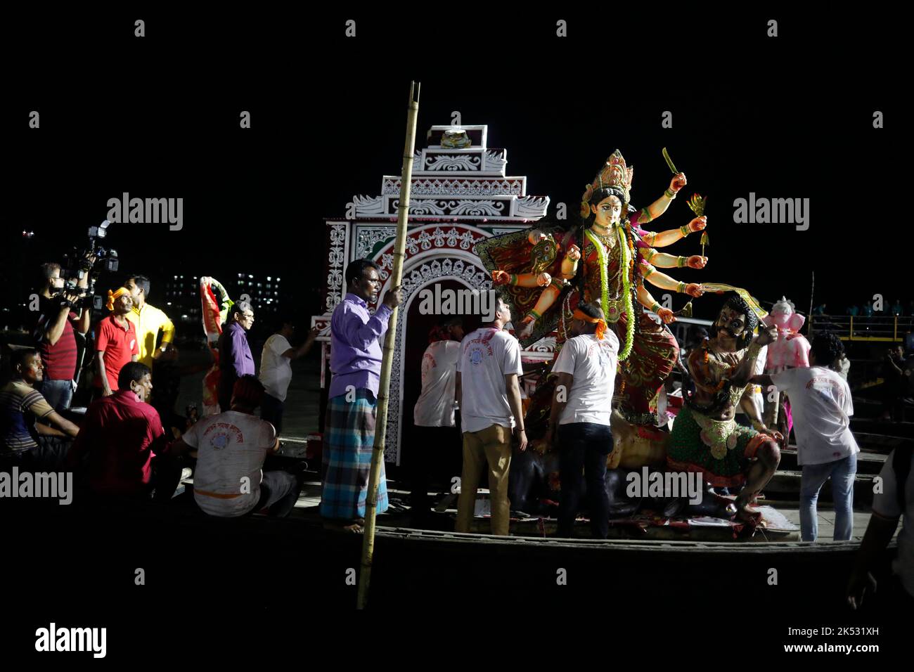 Dhaka, Bangladesh. 5th Oct, 2022. Durga Puja, the biggest festival of Bengali Hindu People ...