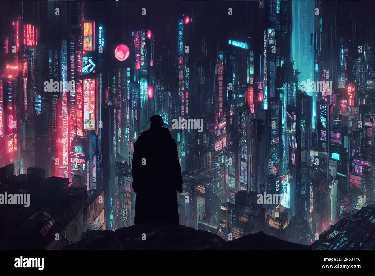 Cyberpunk building hi-res stock photography and images - Alamy