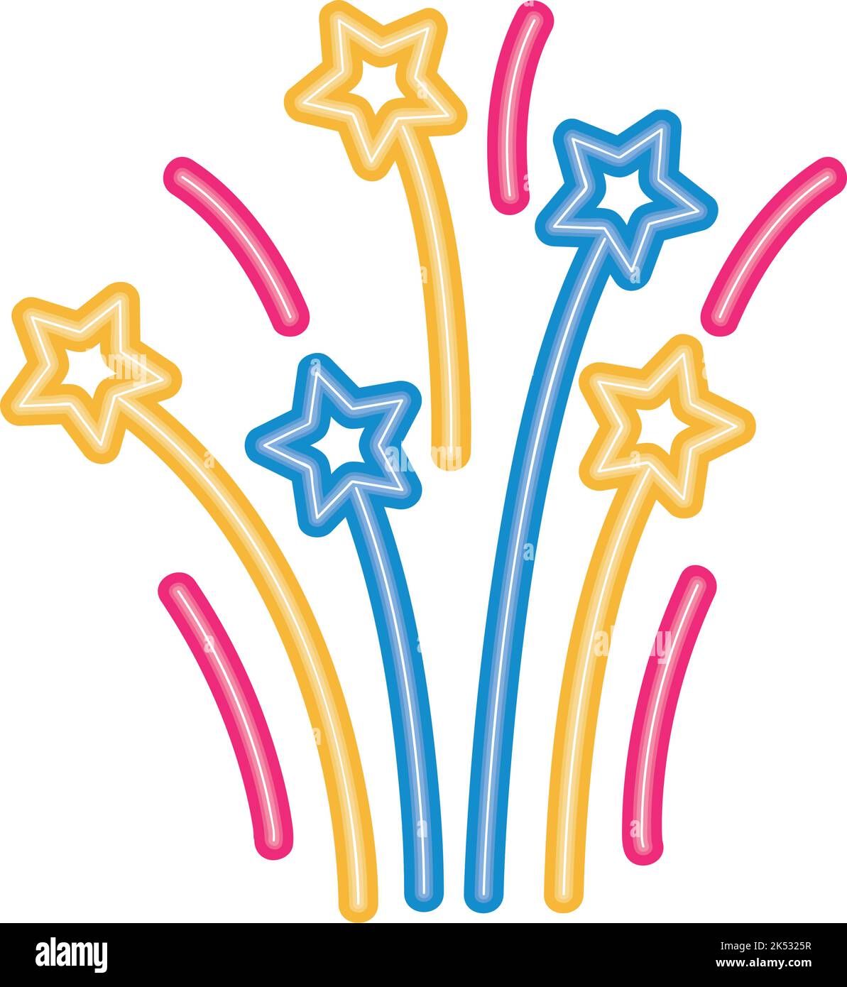 party splash stars neon light Stock Vector Image & Art - Alamy