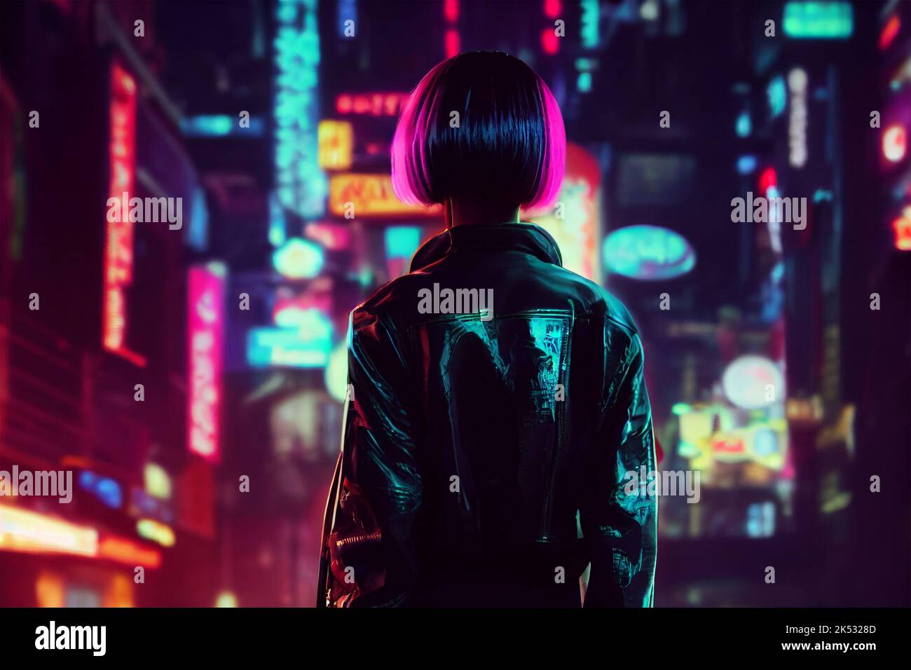 Cyberpunk street art hi-res stock photography and images - Alamy