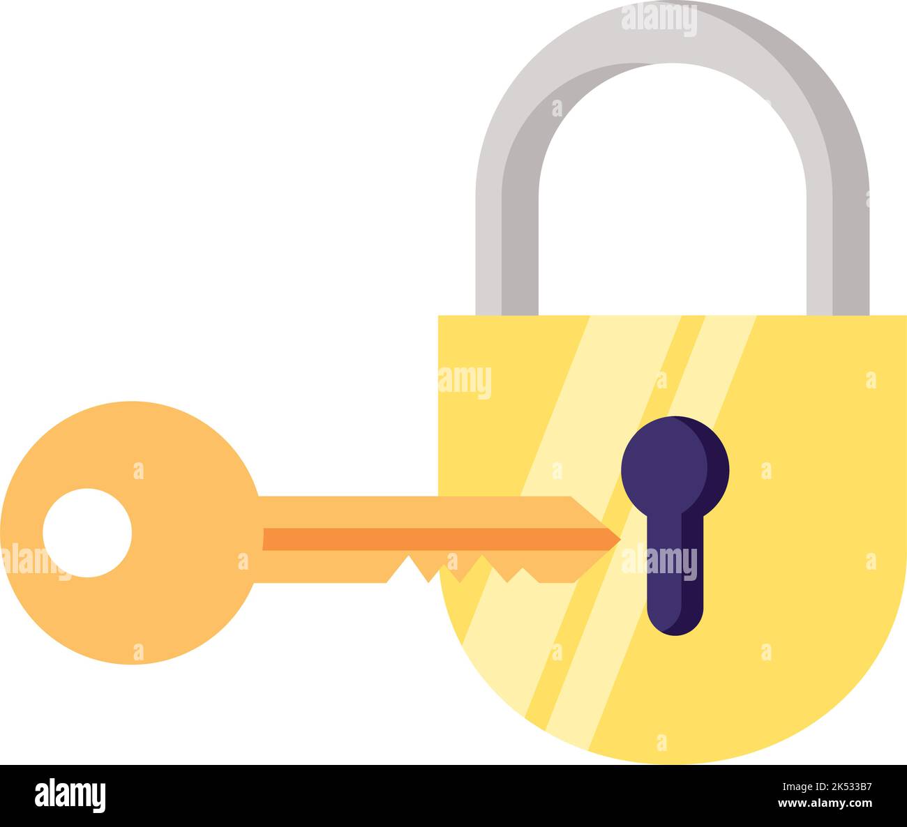 safe padlock with key icon Stock Vector Image & Art - Alamy