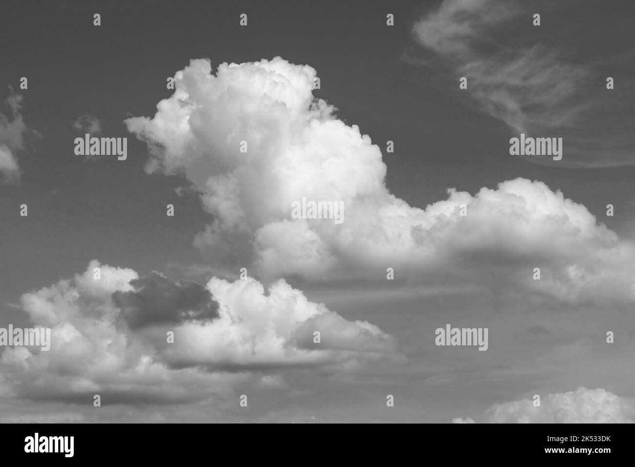A grayscale of dense clouds in sky Stock Photo - Alamy
