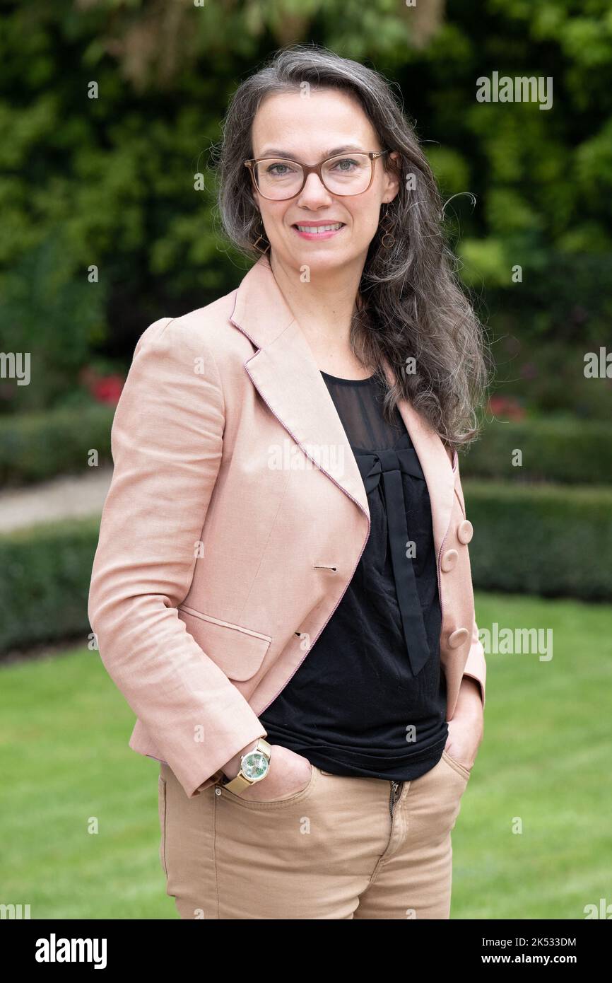 Deputy of the group MODEM, Mathilde Desjonqueres poses during a session ...