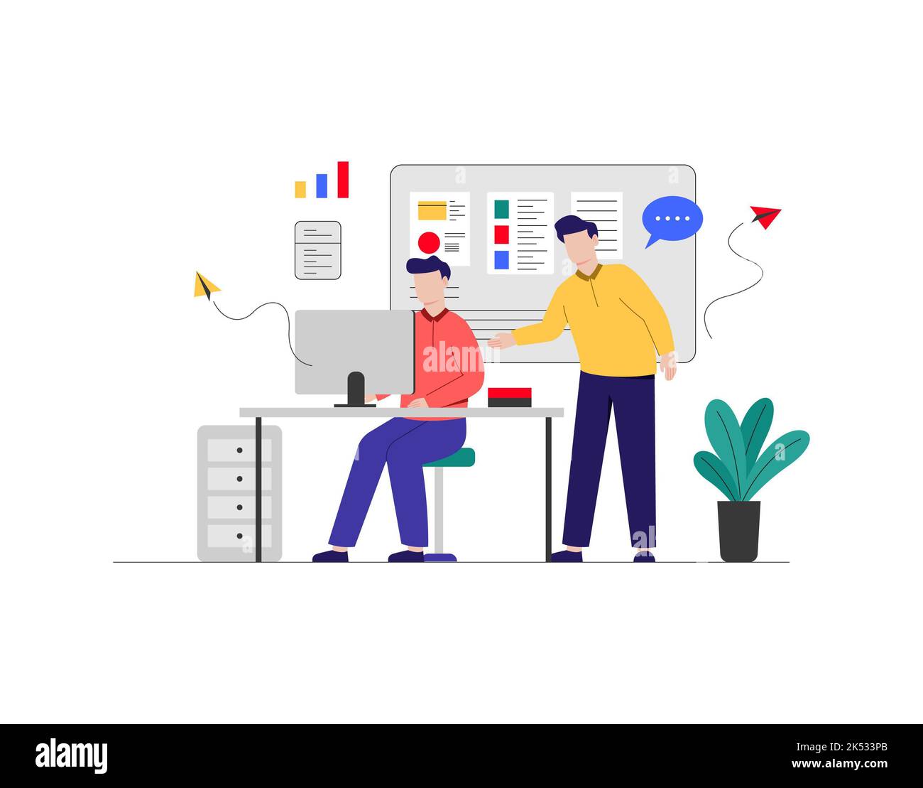 A strategy analysis presentation background Stock Photo - Alamy