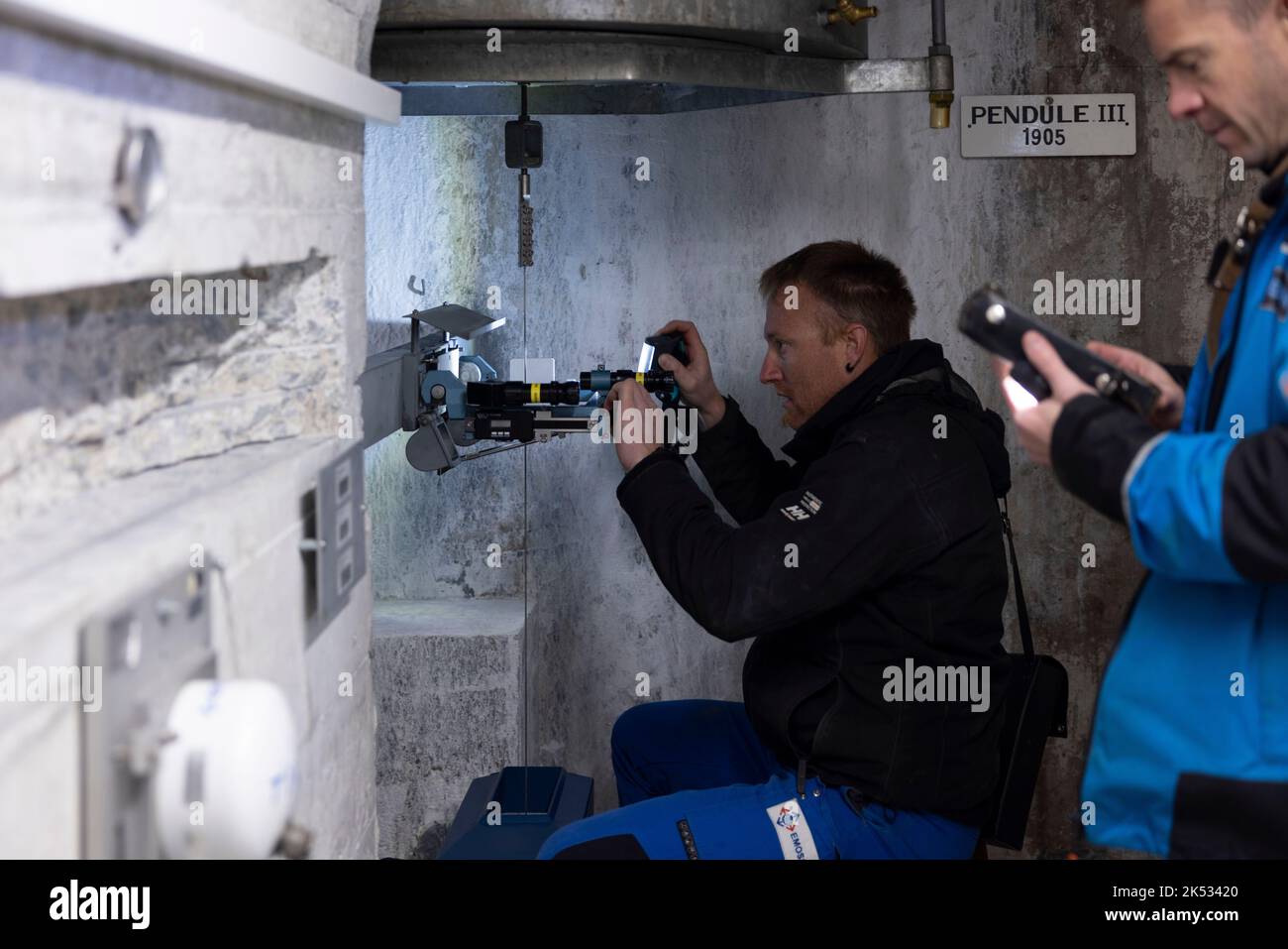 Switzerland, Canton of Valais, Finhault, Emosson dam, inverted pendulum ...