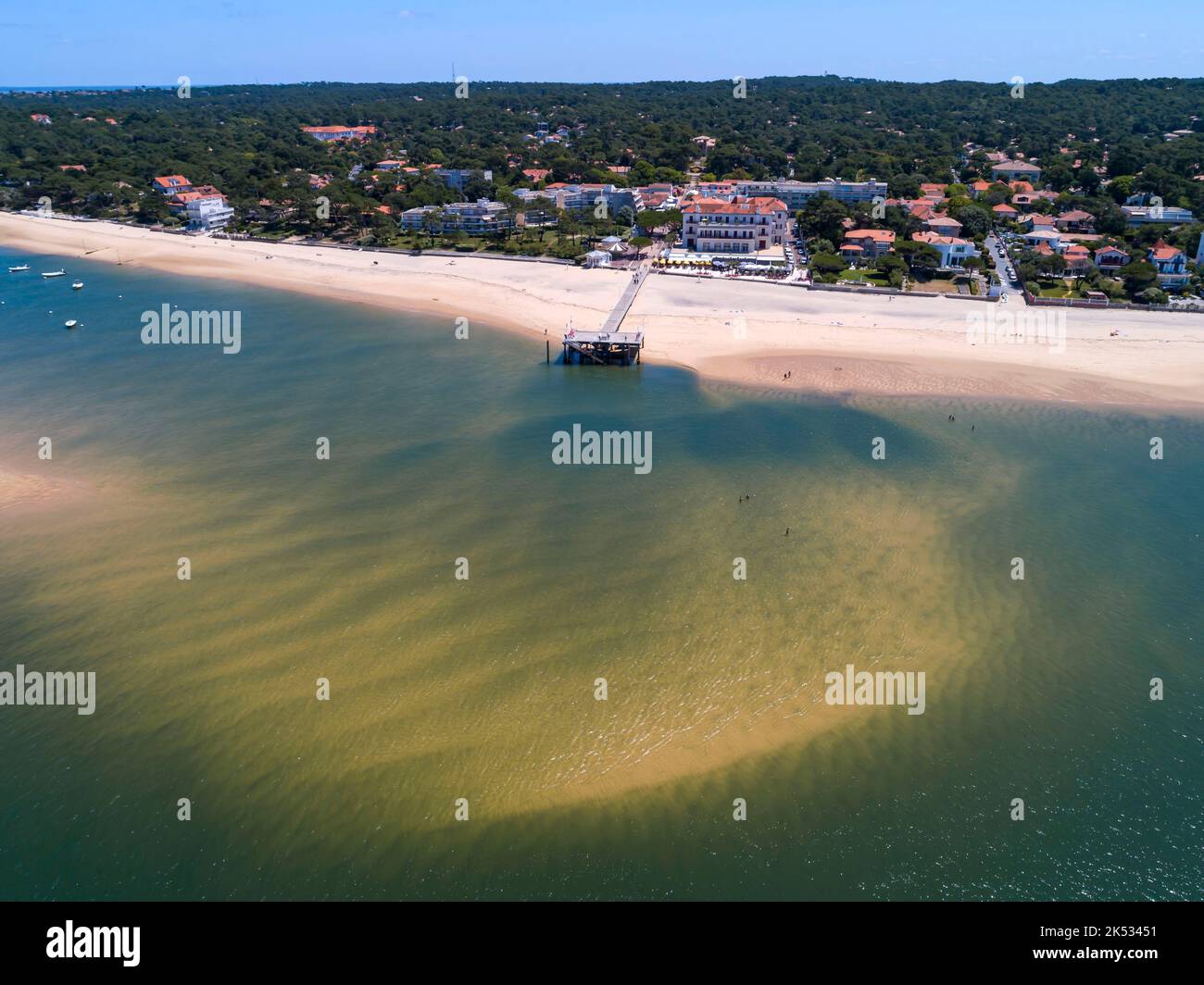 France, Gironde, Bassin d'Arcachon, Arcachon, Pereire beach and its ...
