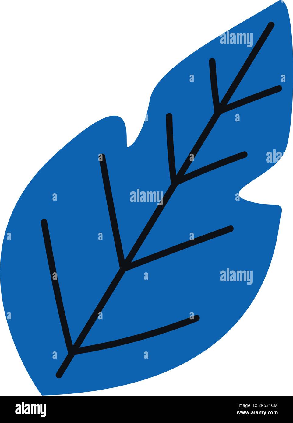 blue leaf plant foliage nature icon Stock Vector Image & Art - Alamy