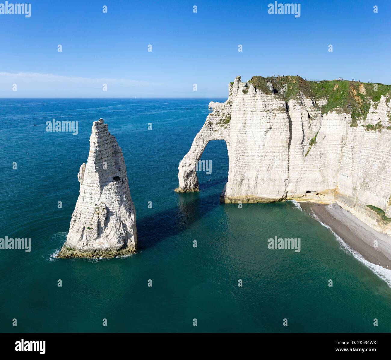 France, Seine Maritime, Etretat, Cote d'Abatre, the Manneporte, the ...