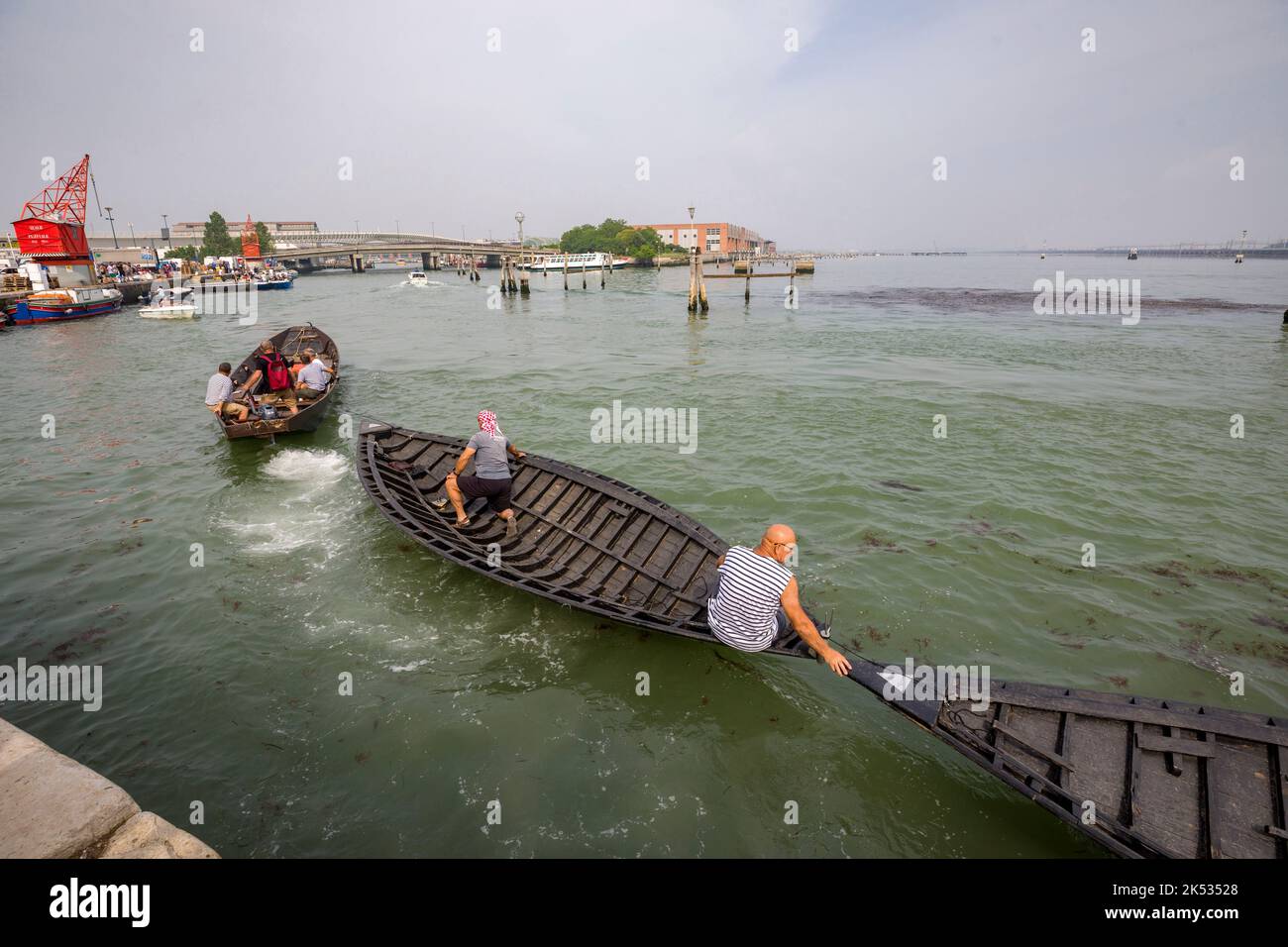 Italy, Venice, listed as World Heritage by UNESCO, launching of the old ...