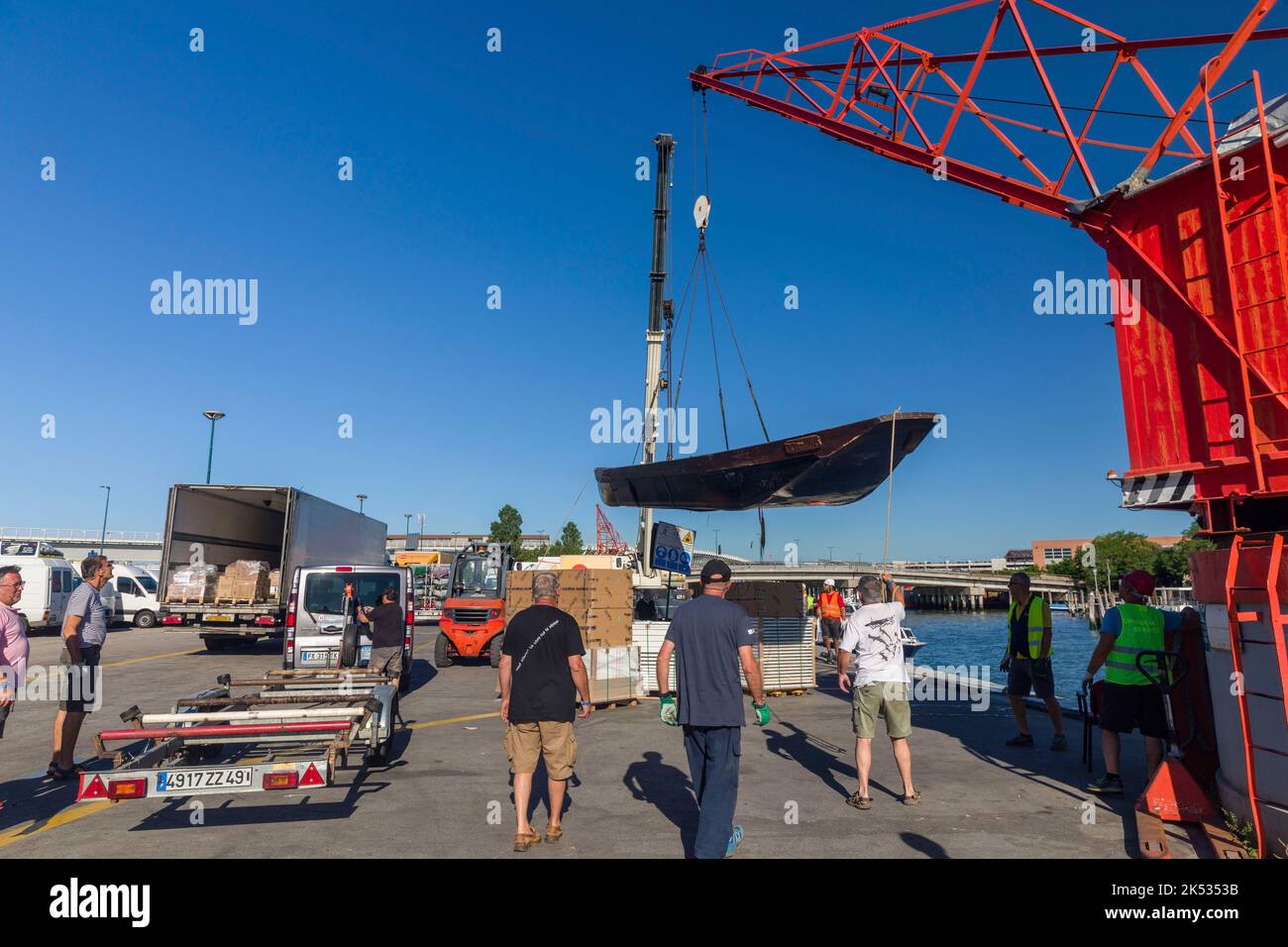 Italy, Venice, listed as World Heritage by UNESCO,sailors from the ...