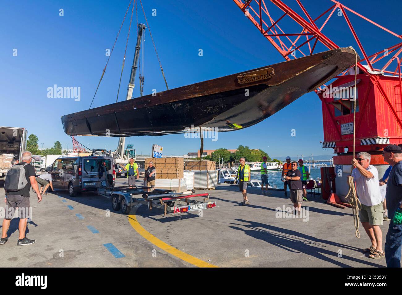 Italy, Venice, listed as World Heritage by UNESCO,sailors from the ...