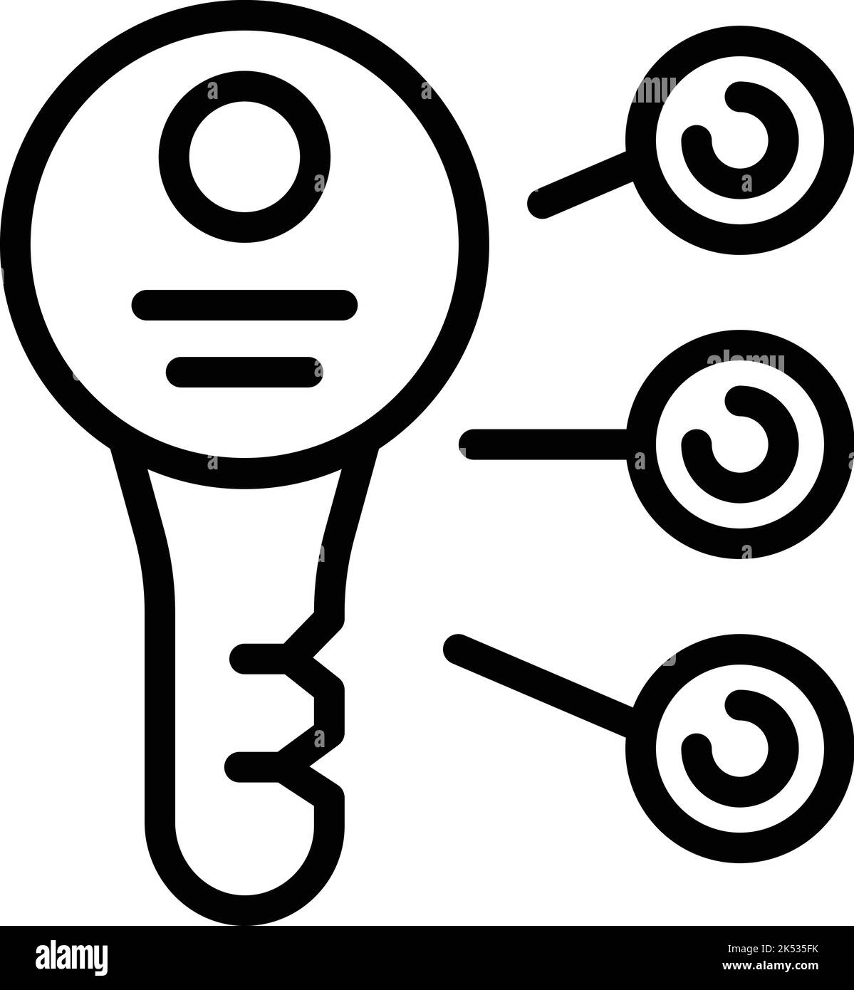 Tactical advantage key icon outline vector. Team decision. Critical ...