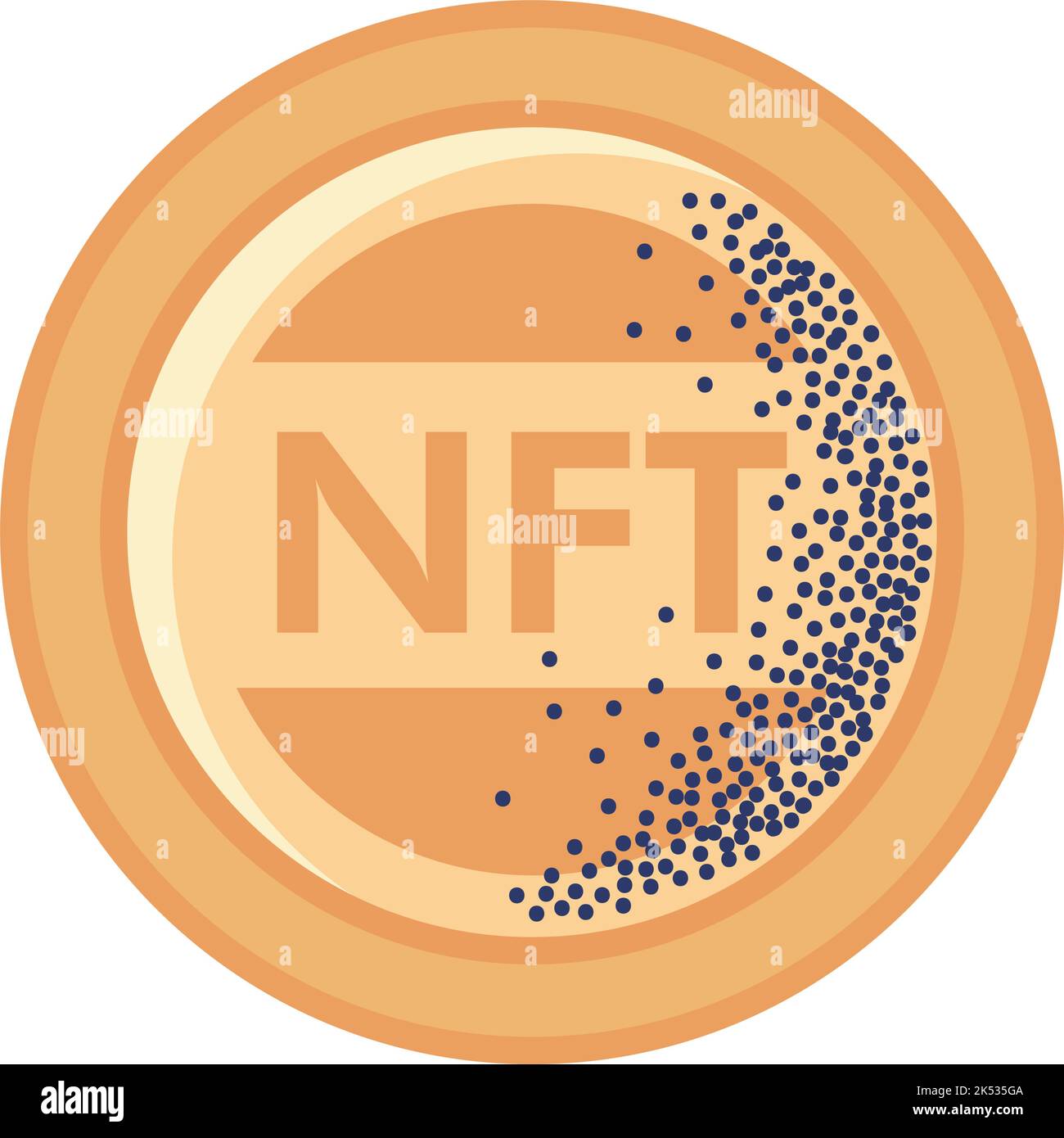 nft tech golden coin icon Stock Vector Image & Art - Alamy