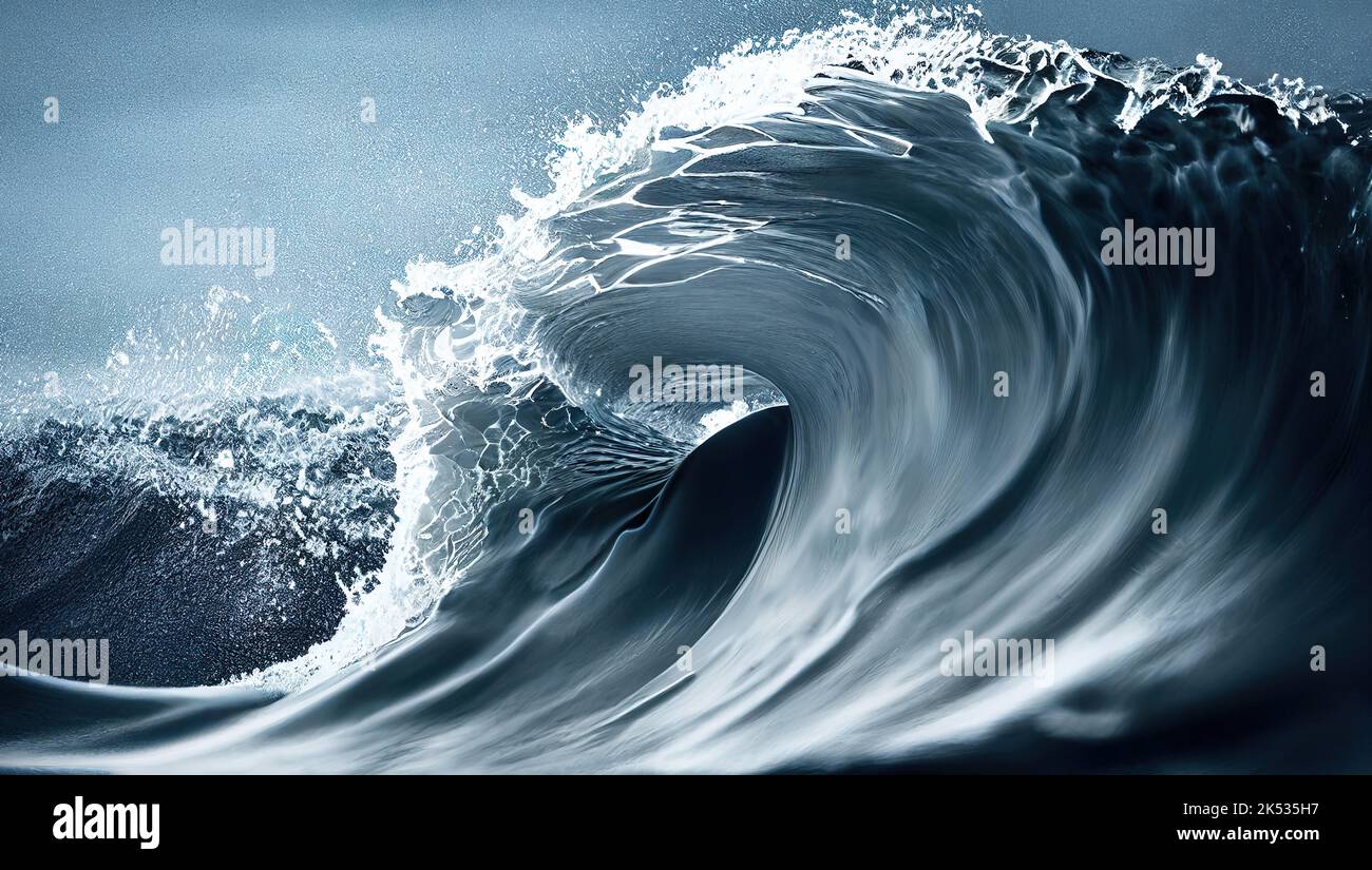 An illustration of rolling and splashing sea wave - great for a ...
