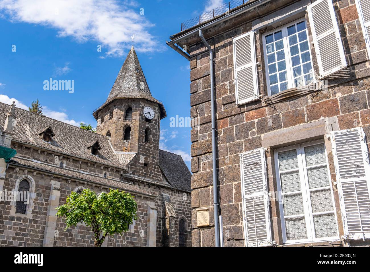 France, Cantal, Vic sur Cere, Saint Pierre church, Regional natural ...