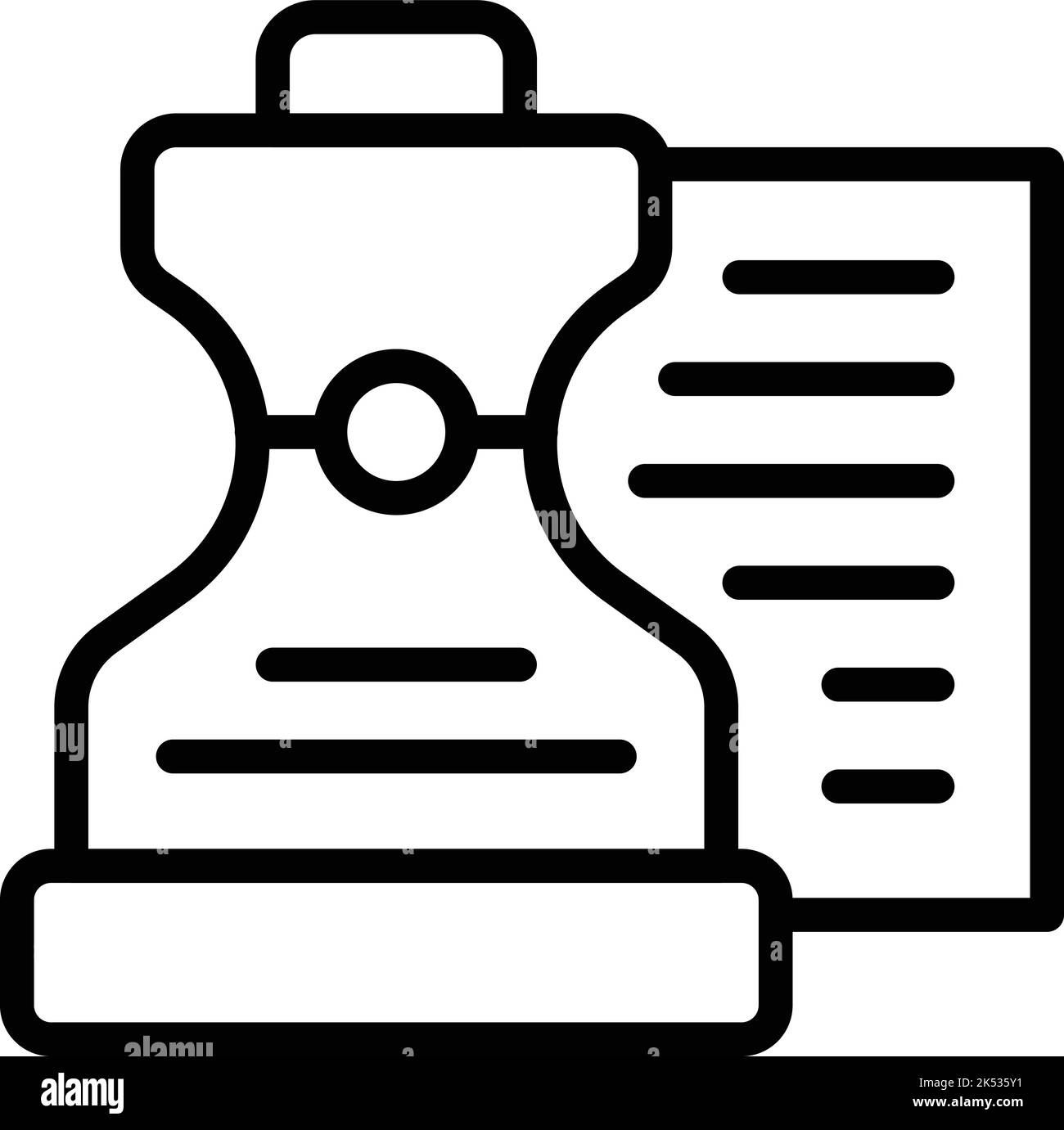 Business stamp icon outline vector. Chess decision. Profit play Stock ...