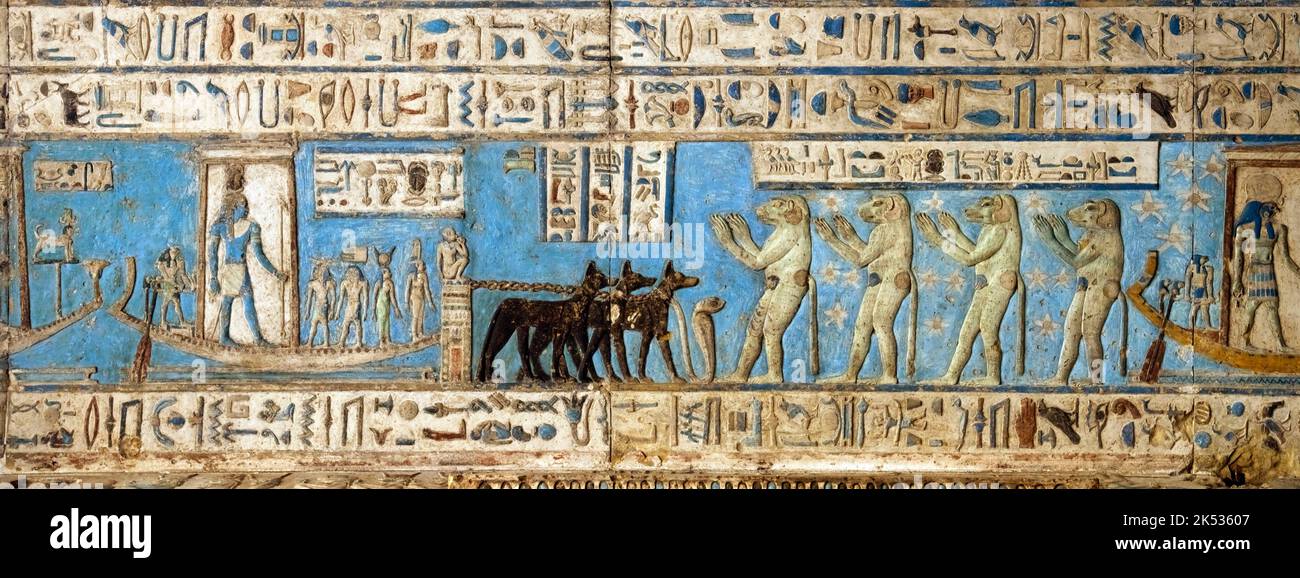 Egypt, Upper Egypt, Nile Valley, Dendara temple dedied to Goddess ...