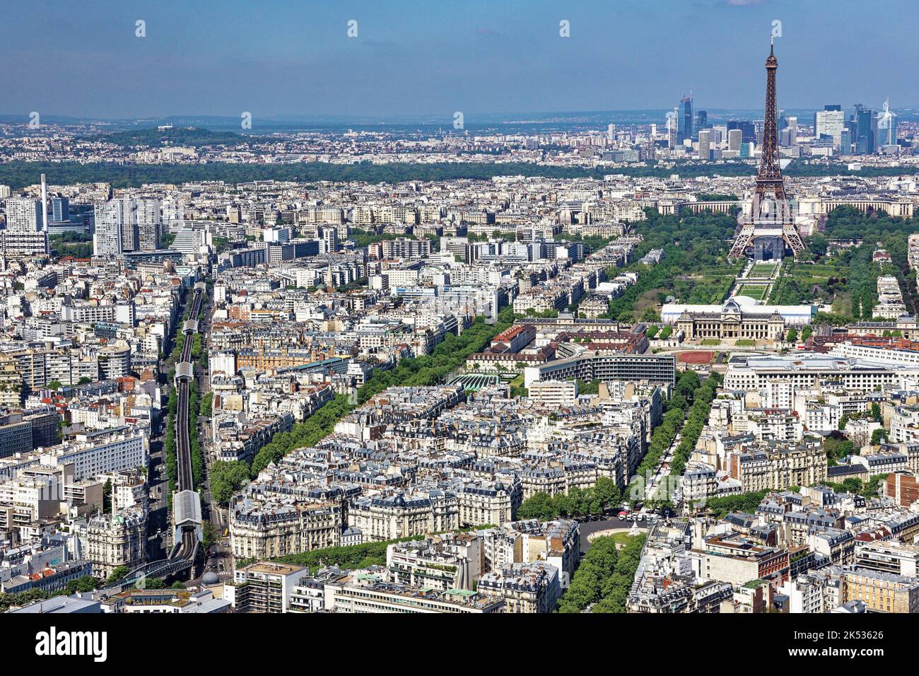 France, Paris, high view of Paris from the Panoramic Observatory of the ...