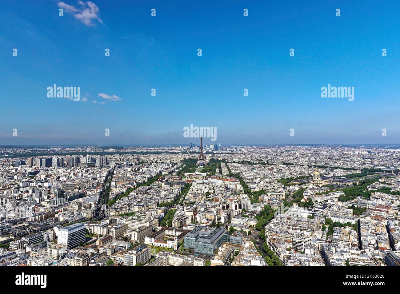 France, Paris, high view of Paris from the Panoramic Observatory of the ...