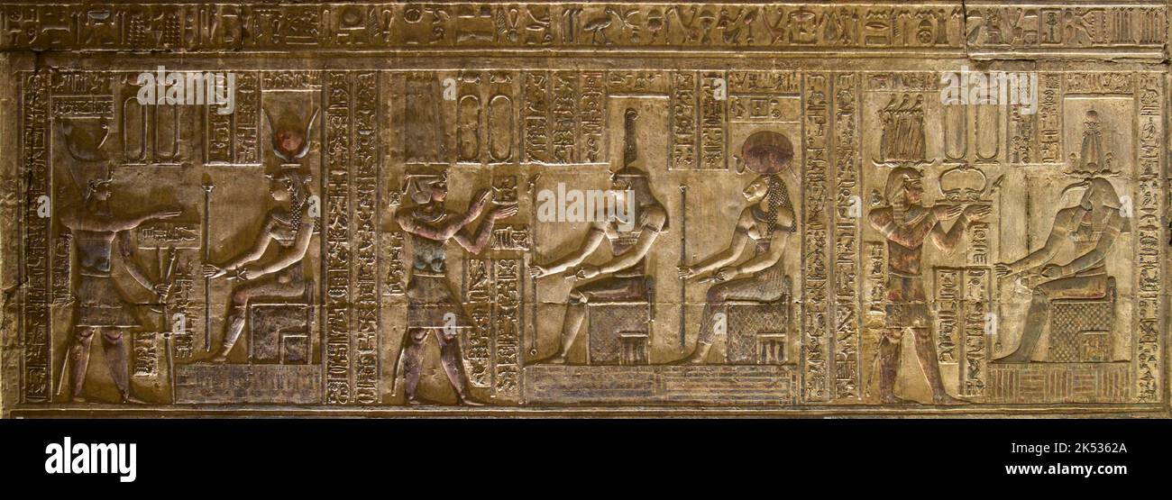 Egypt, Upper Egypt, Nile Valley, Dendara temple dedied to Goddess ...