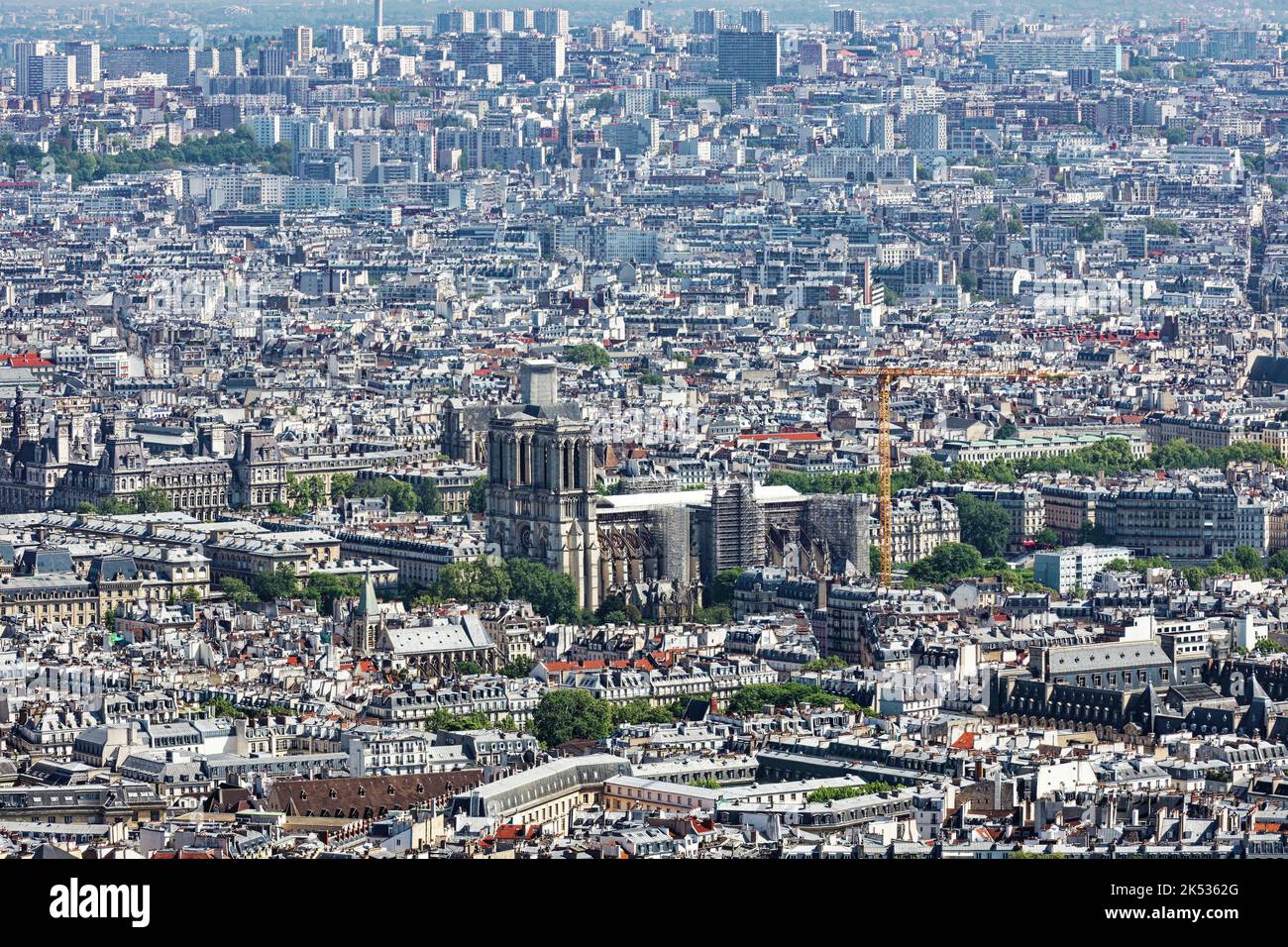 France, Paris, elevated view of Paris from the Panoramic Observatory of ...