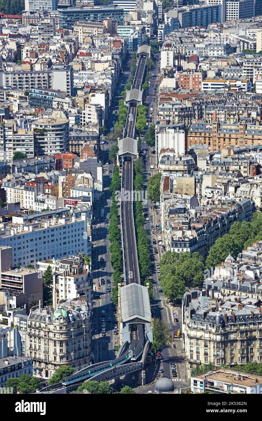 France, Paris, elevated view of Paris from the Panoramic Observatory of ...