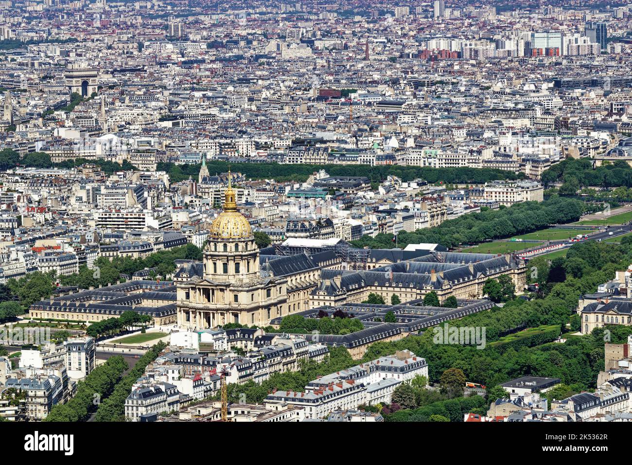 France, Paris, elevated view of Paris from the Panoramic Observatory of the Montparnasse Tower ...