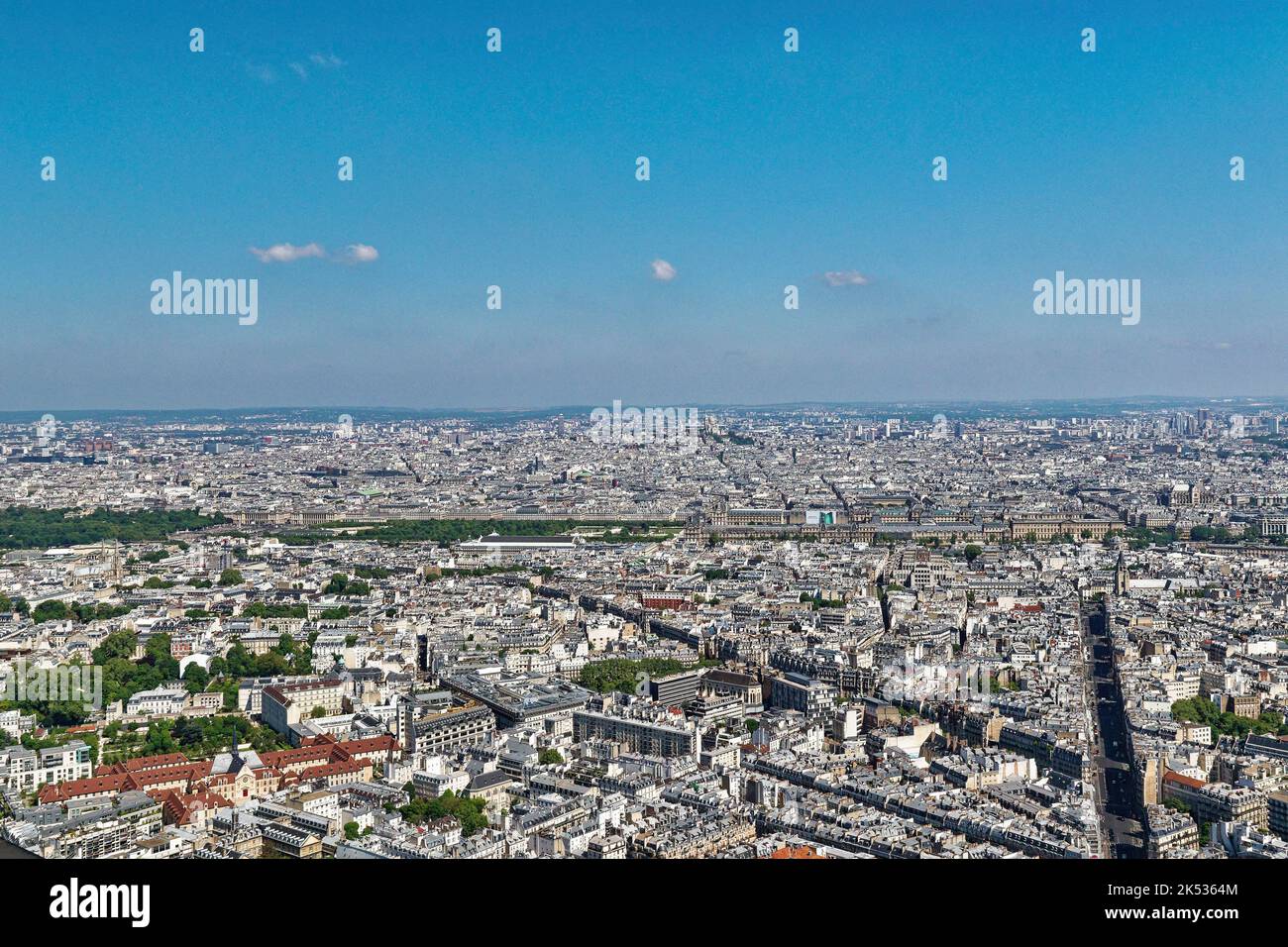 France, Paris, view from above of Paris from the Panoramic Observatory ...
